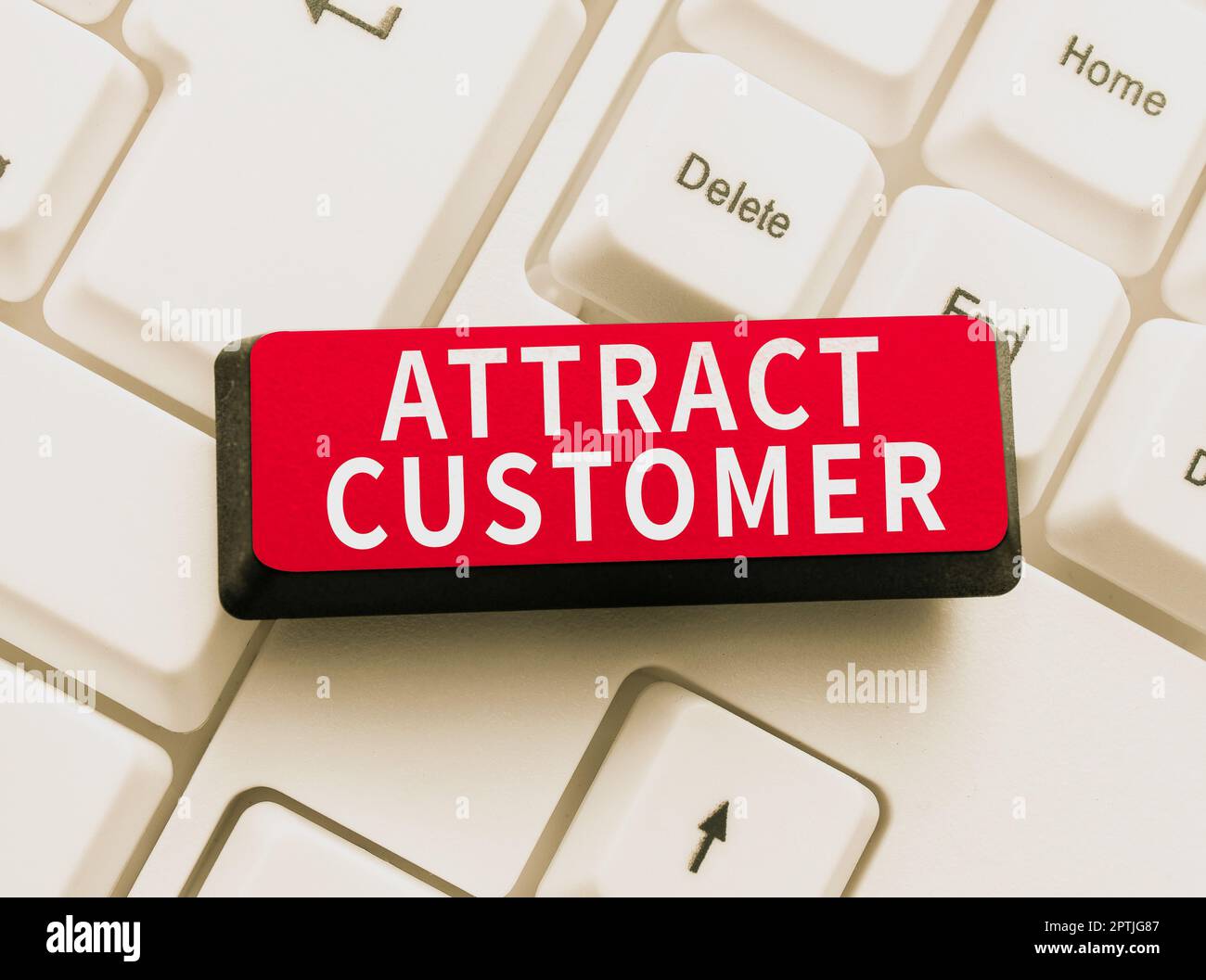 Hand writing sign Attract Customer, Business showcase to bring more ...