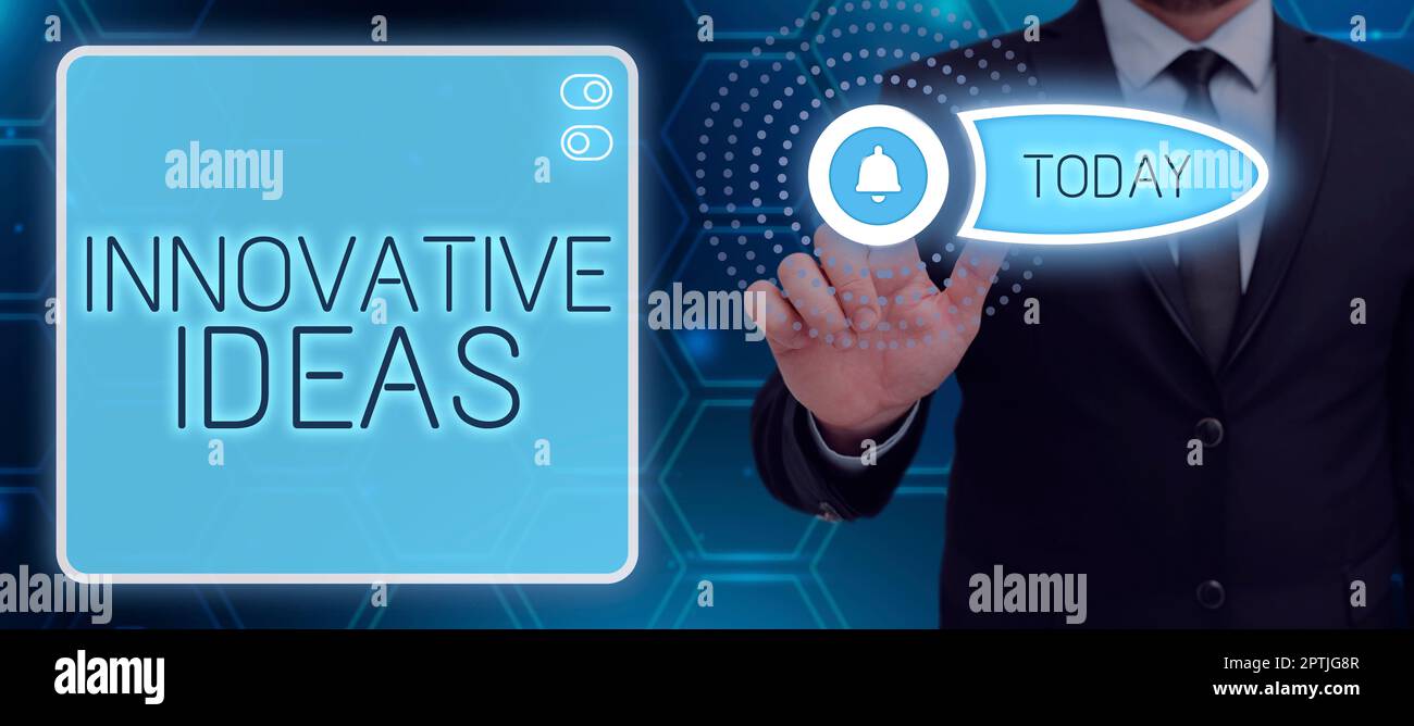 Sign displaying Innovative Ideas, Internet Concept concepts that are a ...