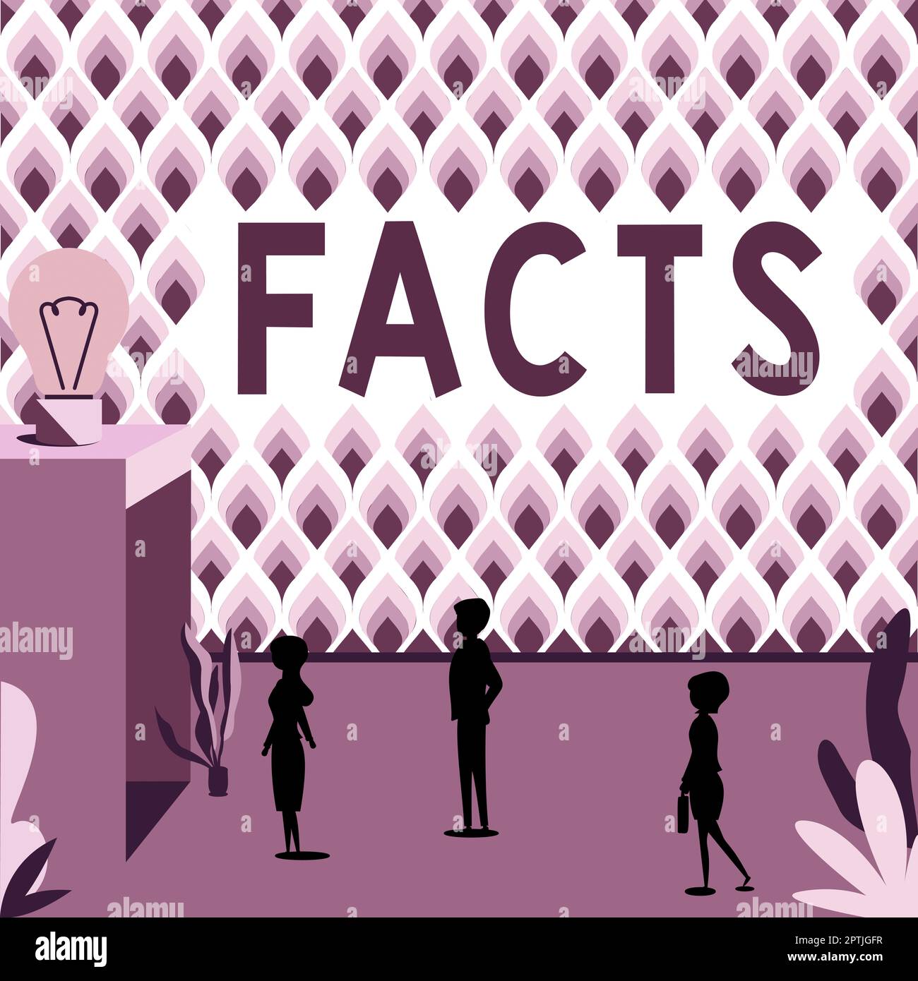 Sign displaying Facts, Word for something that is known to have ...