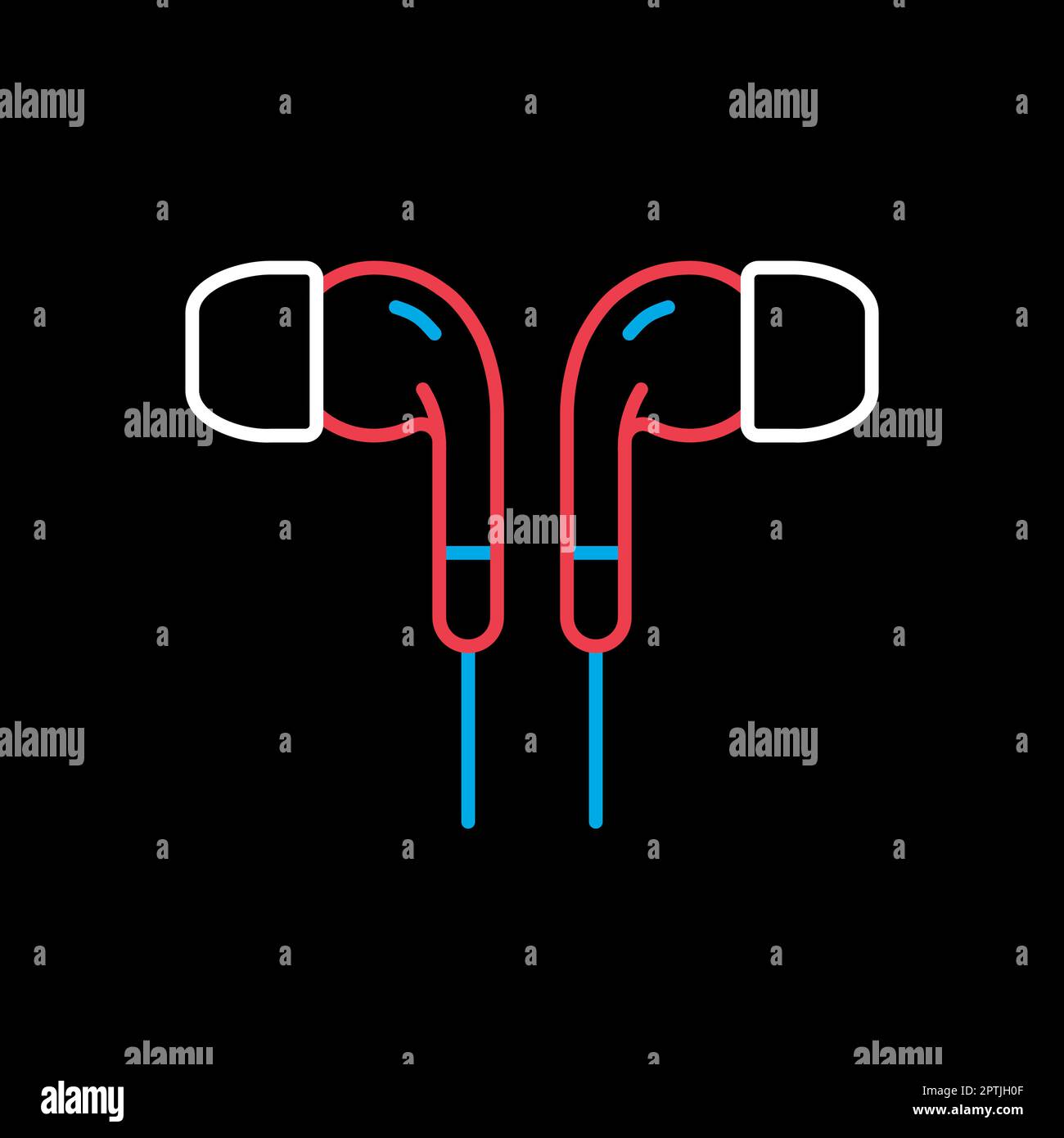 Earbuds black background Stock Vector Images - Alamy