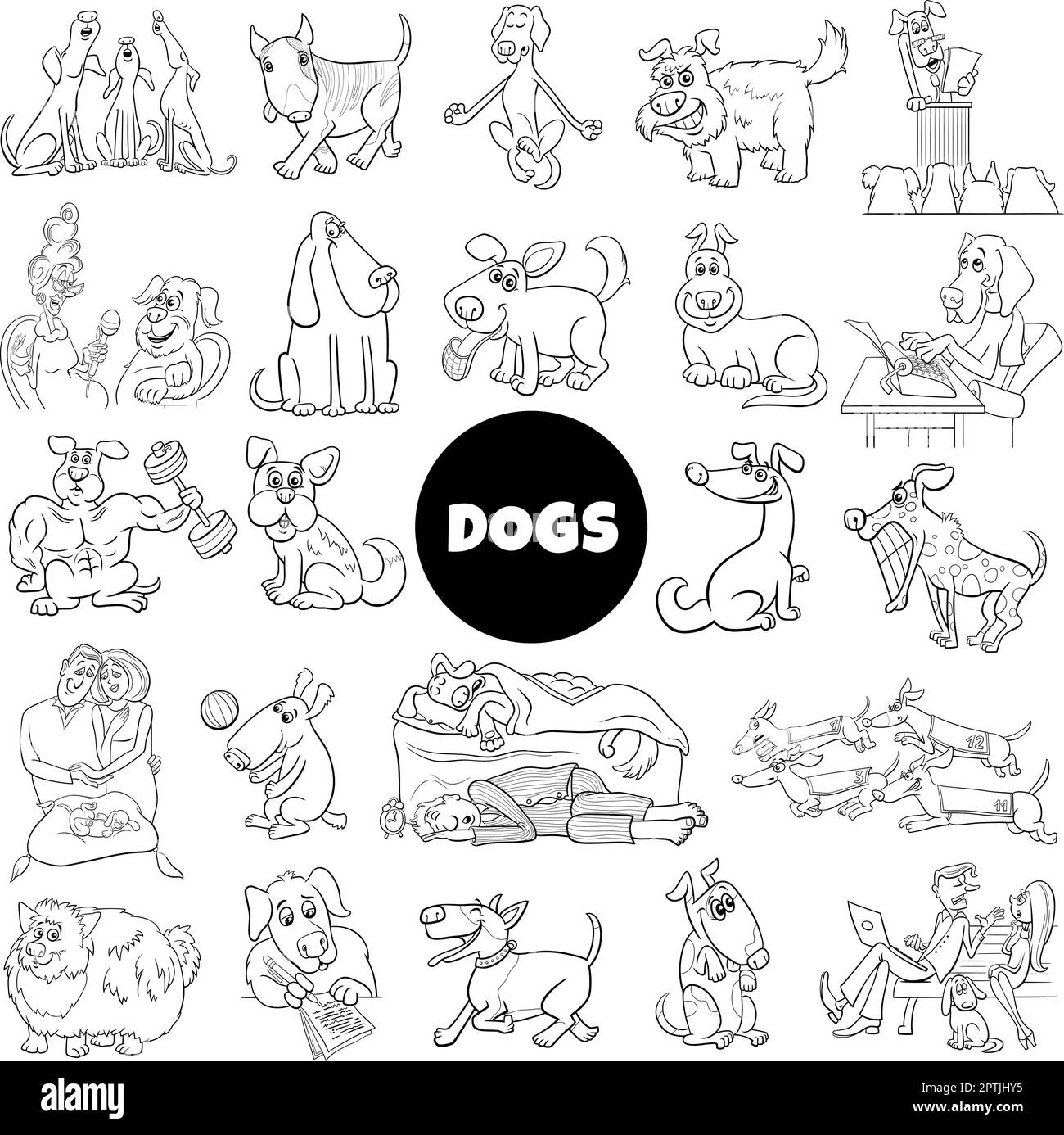 Black white dog race Black and White Stock Photos & Images - Alamy