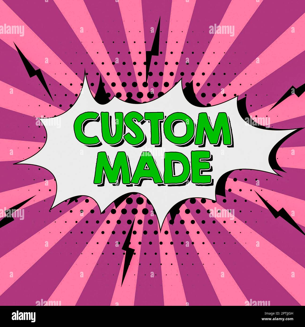 Hand writing sign Custom Made, Business approach personalized object ...