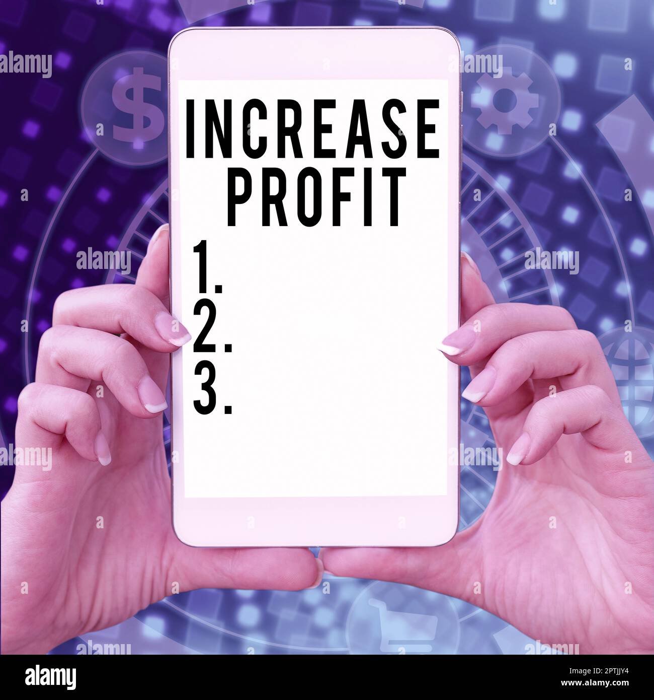 Conceptual display Increase Profit, Business concept growth in amount ...