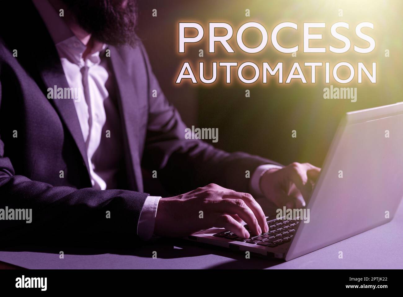 Text sign showing Process Automation, Word Written on the use of ...