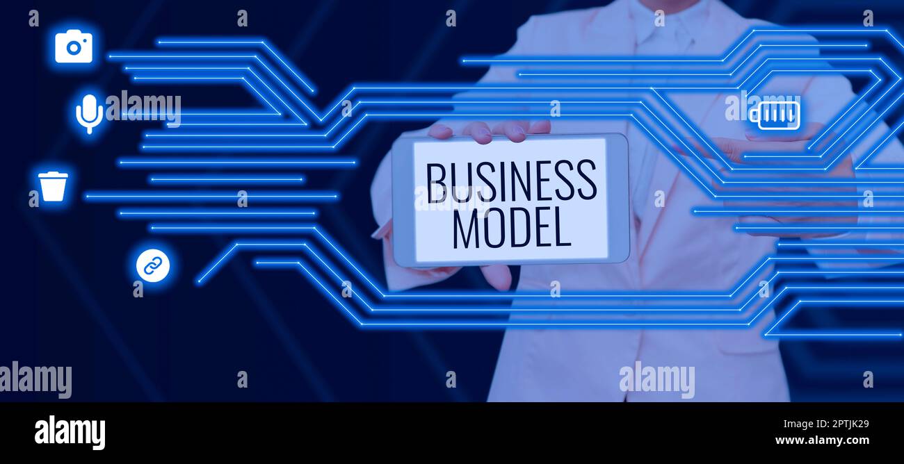 Handwriting text Business Model, Internet Concept model showing how a ...