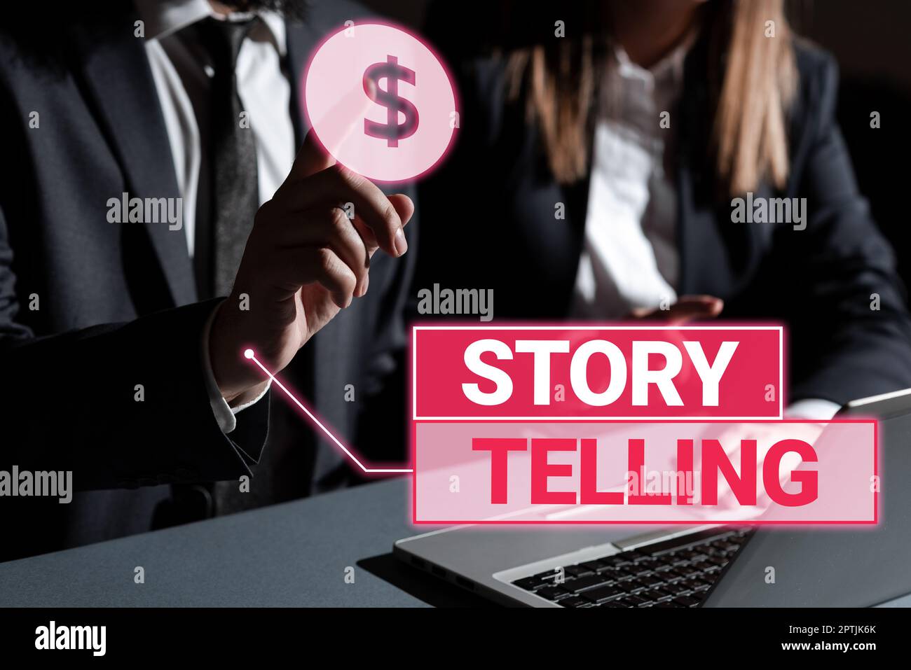 Text showing inspiration Storytelling, Business showcase social and ...