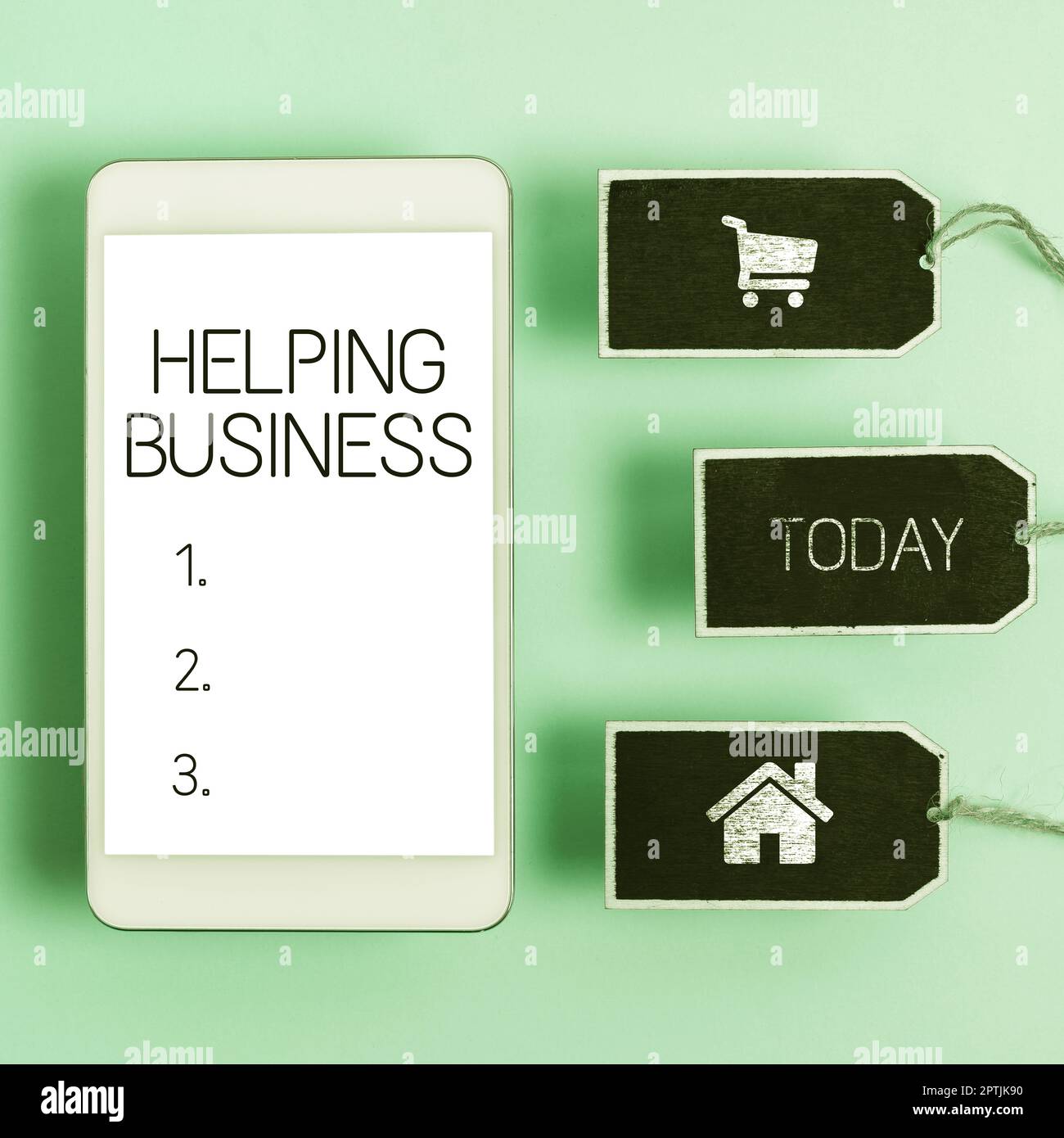 Conceptual display Helping Business, Business showcase improving some ...