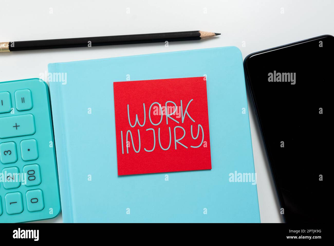 Hand writing sign Work Injury, Business concept Accident in job Danger ...