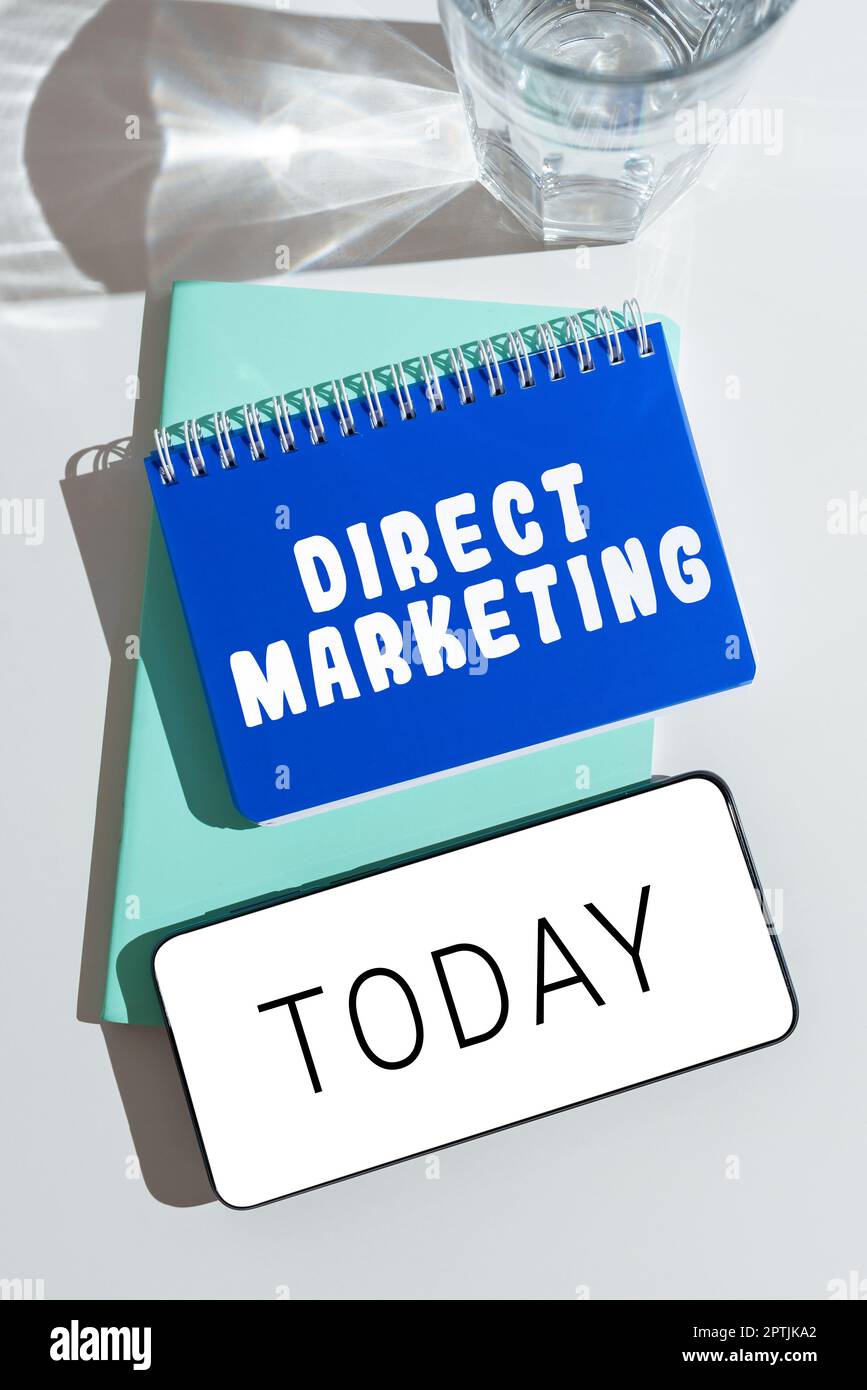 Conceptual display Direct Marketing, Business showcase business of ...