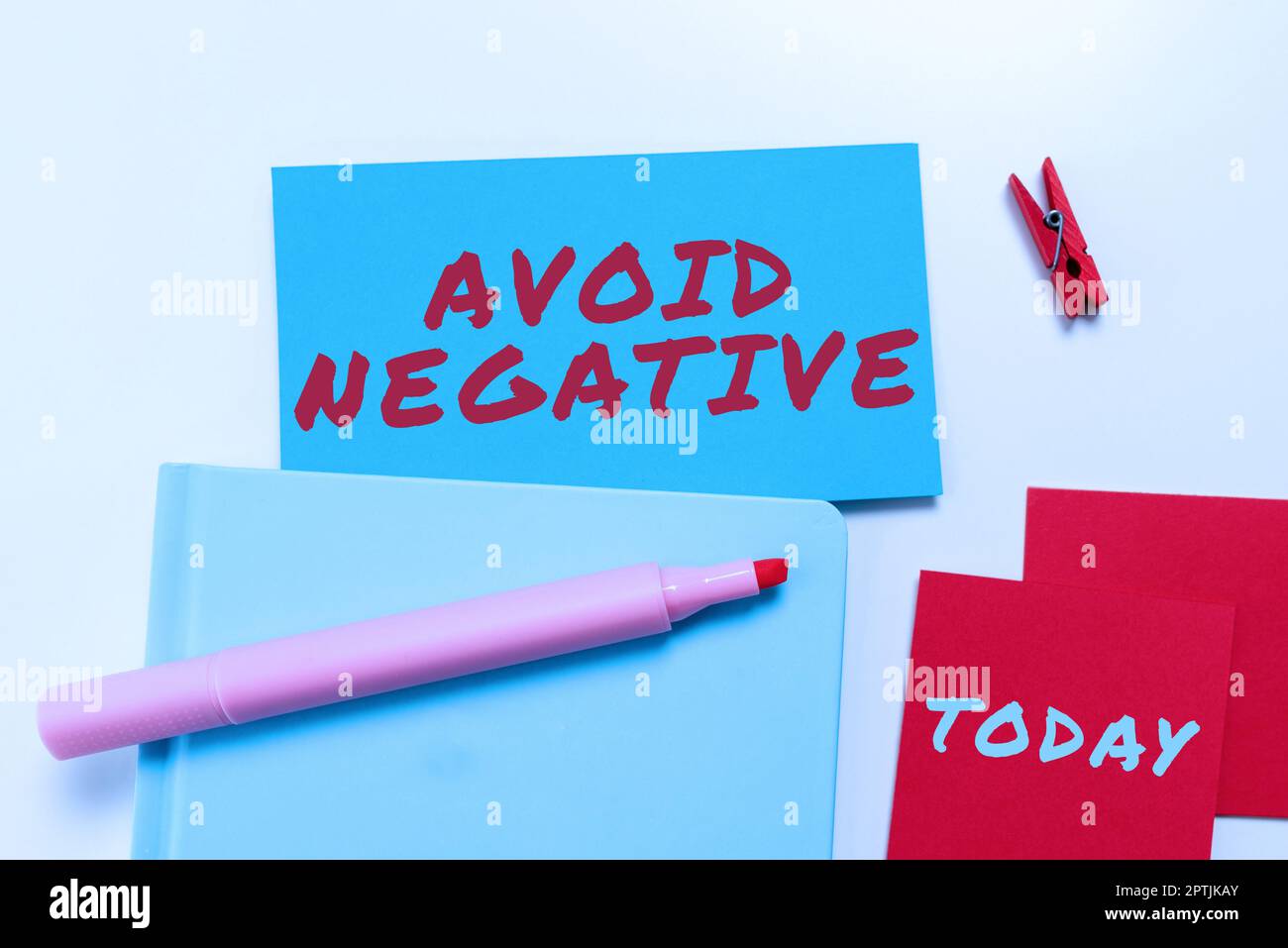 Sign displaying Avoid Negative, Word for Staying away from pessimistic ...