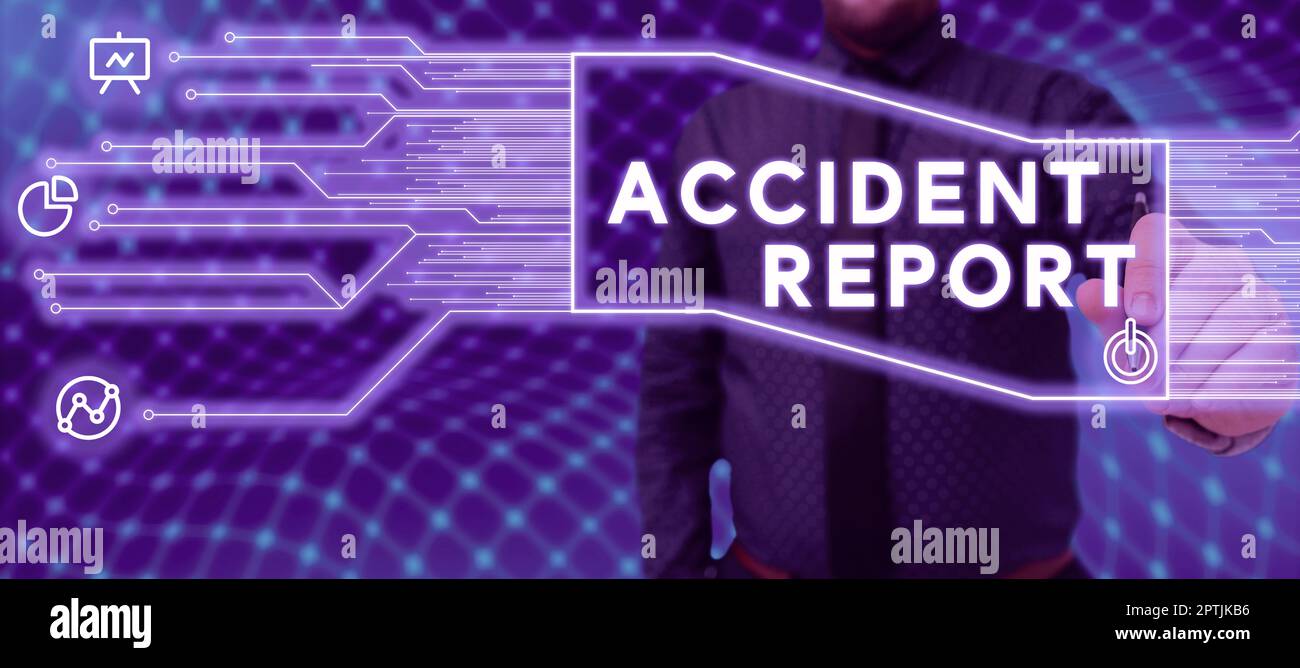 Handwriting text Accident Report, Business idea formal recording of the ...