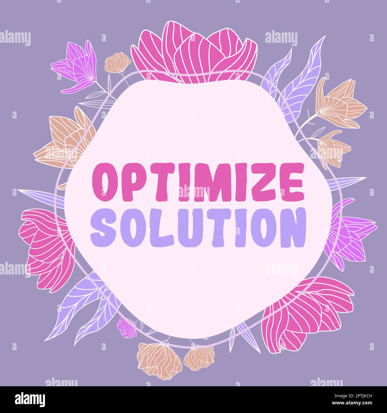 Conceptual caption Optimize Solution, Business concept process of ...