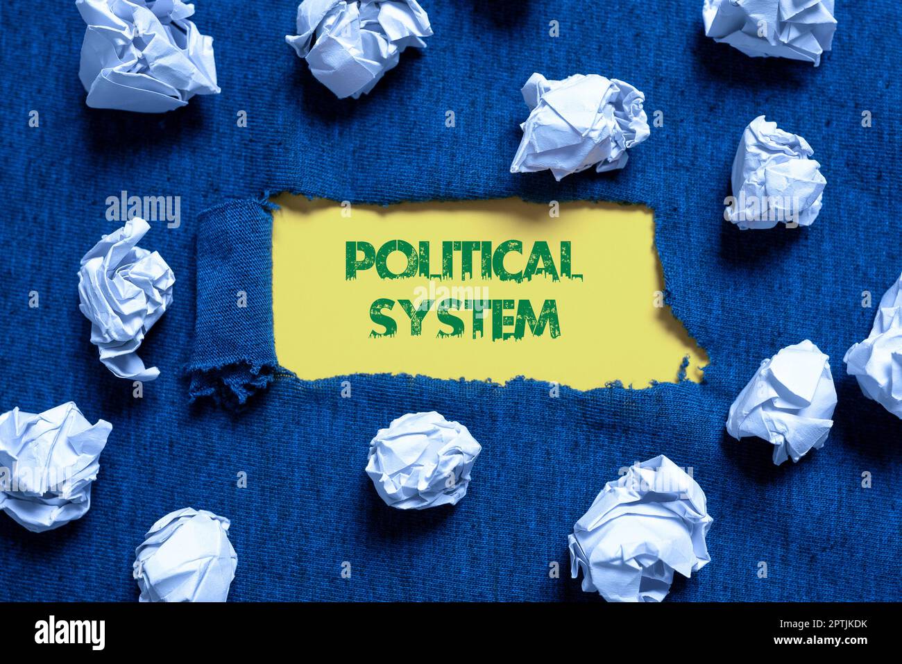 Text showing inspiration Political System, Conceptual photo the process ...