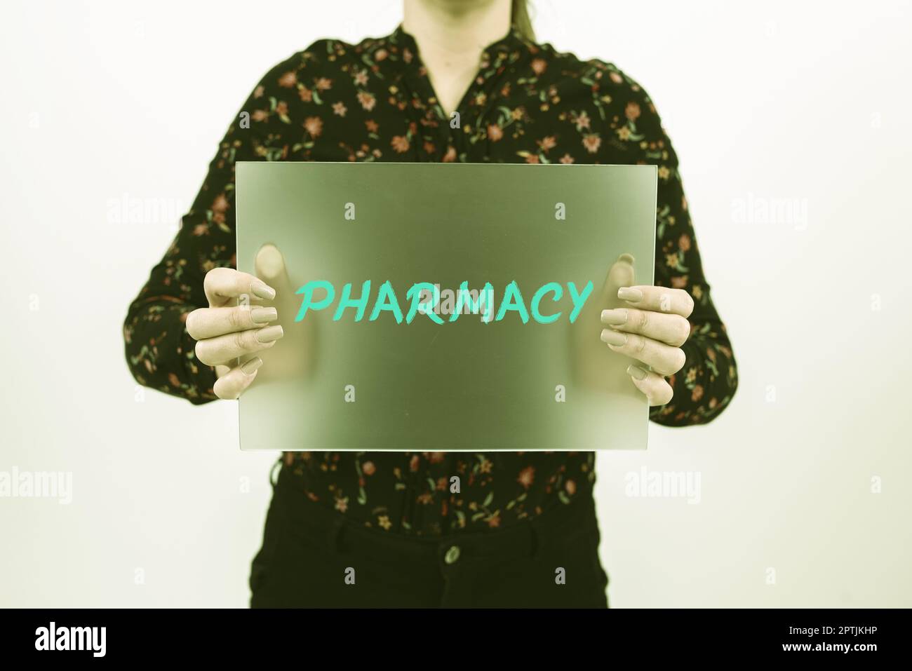 Writing displaying text Pharmacy, Business approach the practice of ...