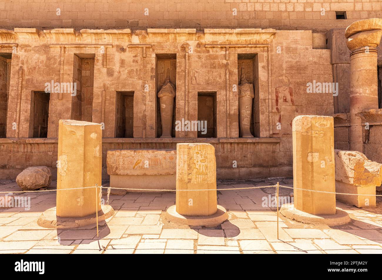 Temple of Hatshepsut, portico and columns by the entrance to the ...