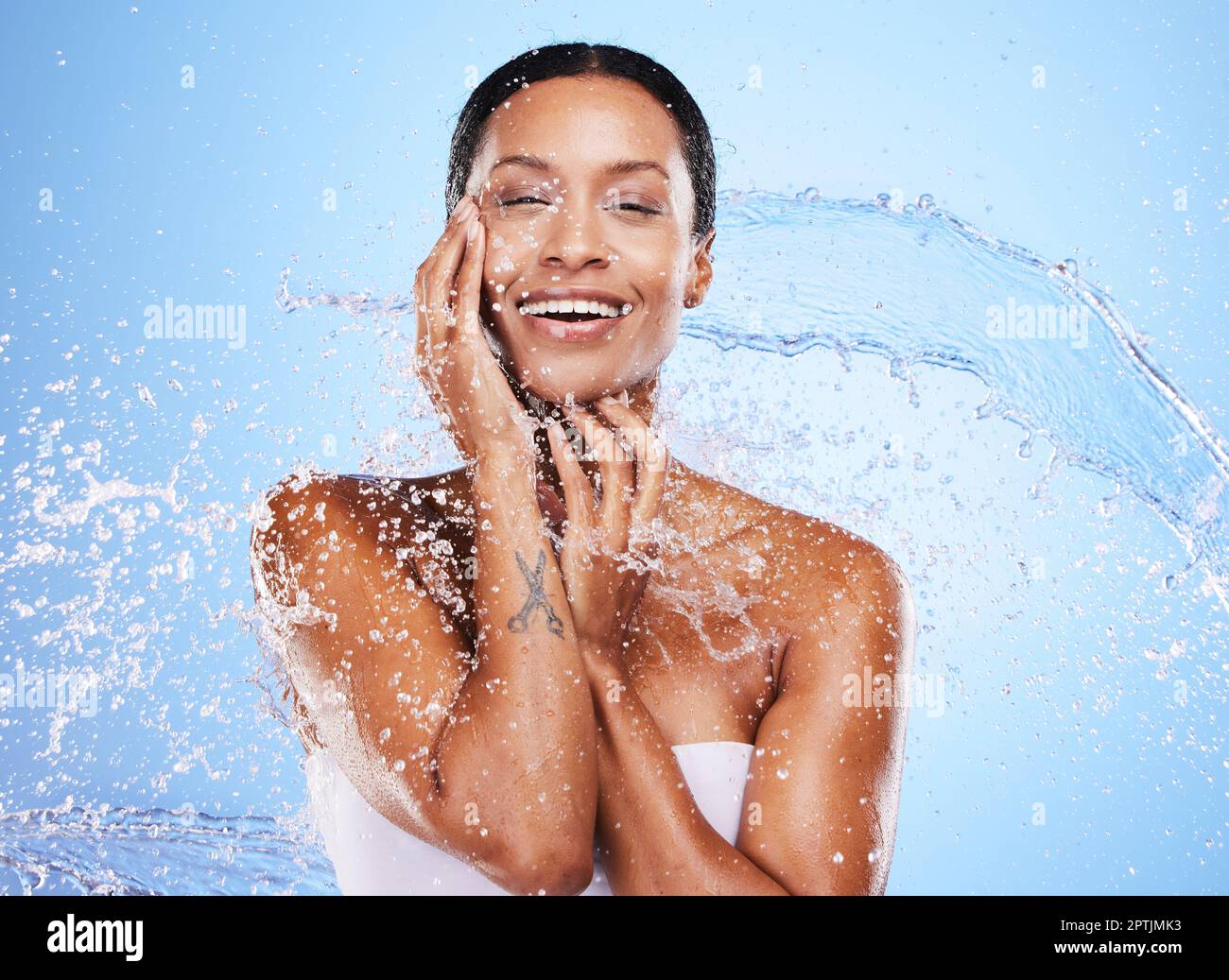 Water Splash Woman And Skincare For Beauty Moisturizer Or Hydration