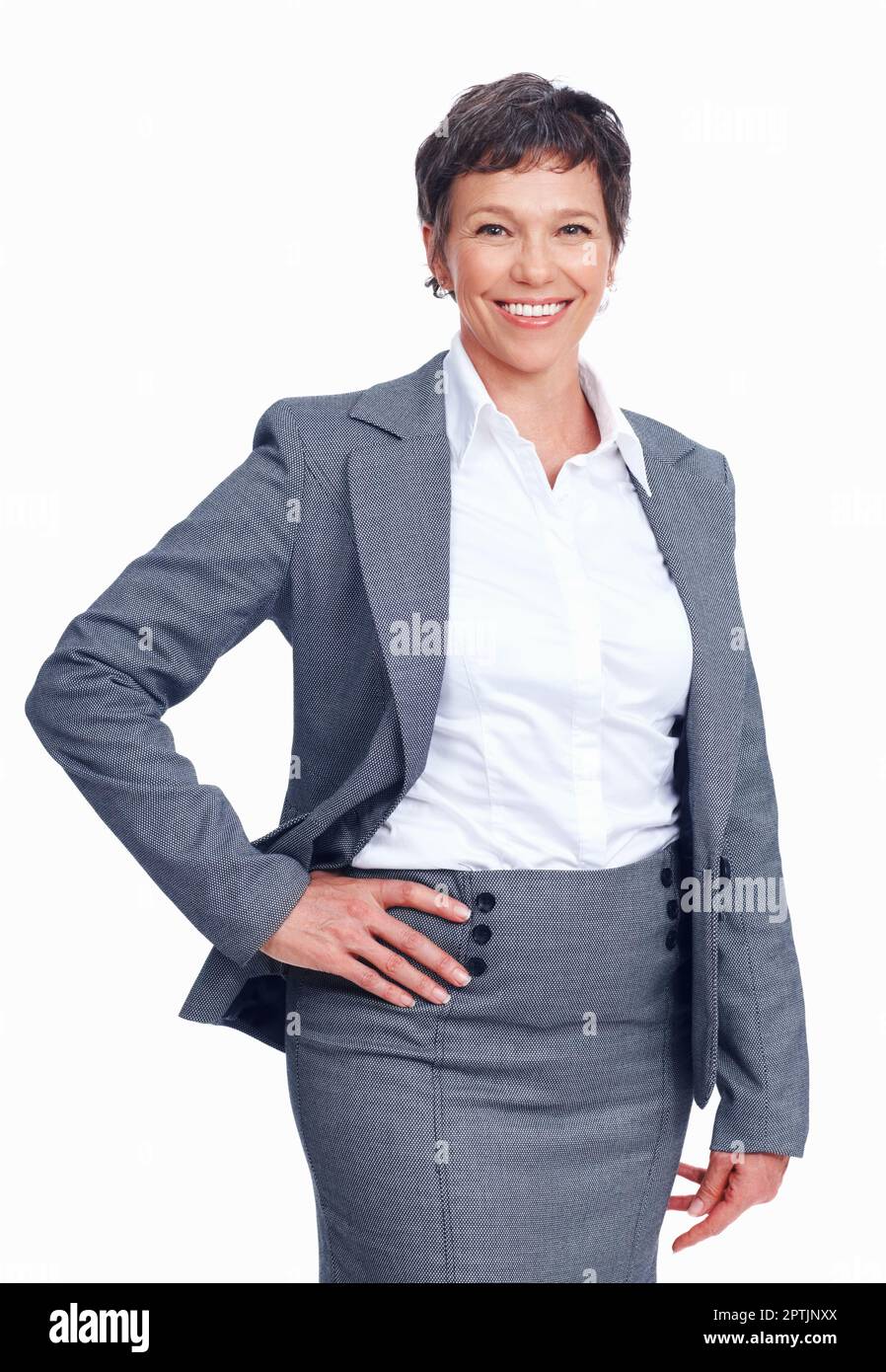 Smiling business woman. Successful mature business woman smiling over ... Smiling business woman. Successful mature business woman smiling over ...