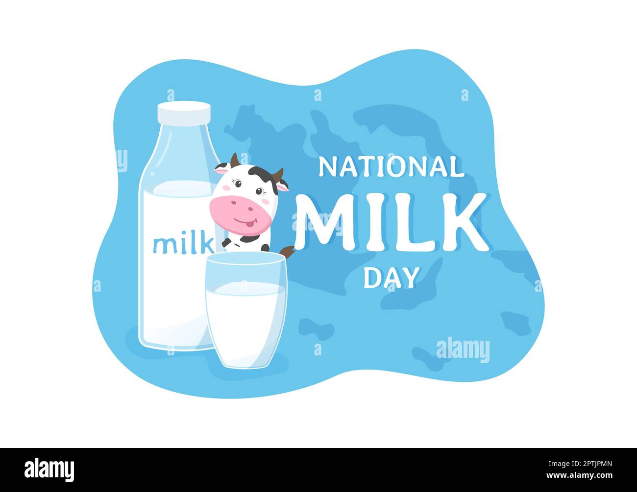 Happy Milk Day Celebration with Splash Drop in Smooth Wave of White ...