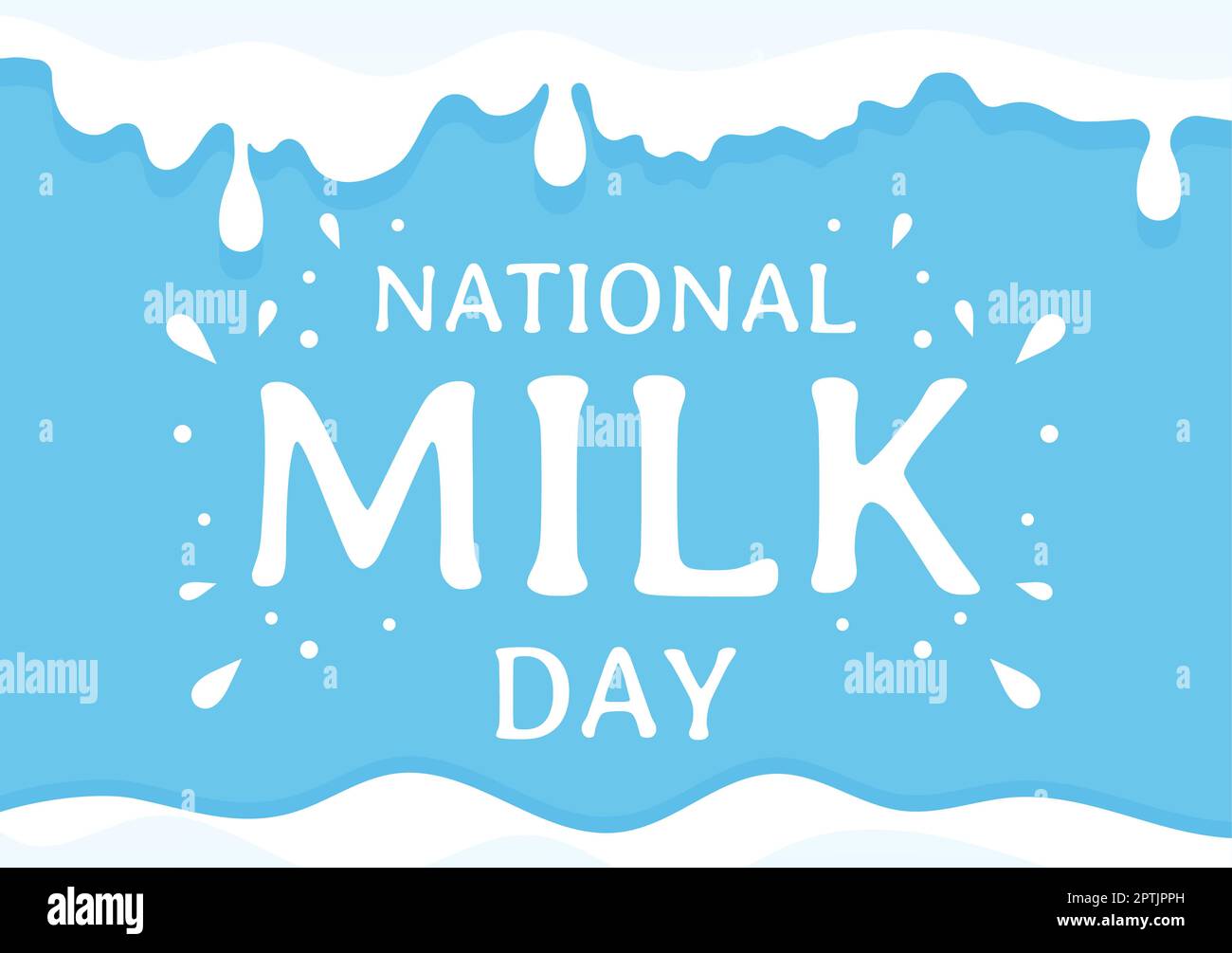 Happy Milk Day Celebration with Splash Drop in Smooth Wave of White ...