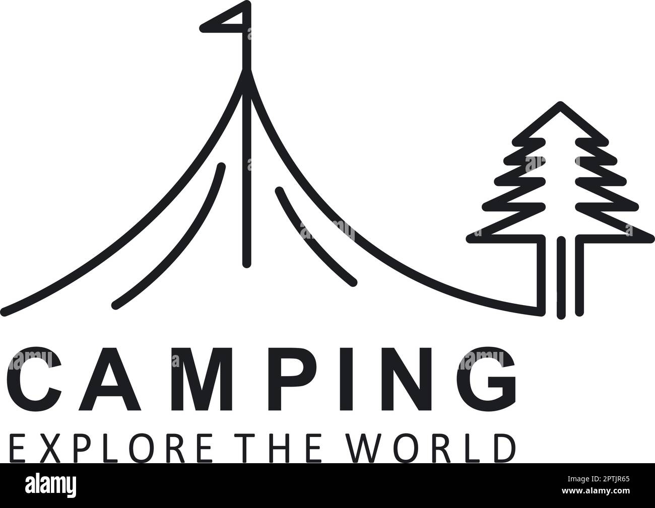 camping icon vector illustration concept design template Stock Vector ...