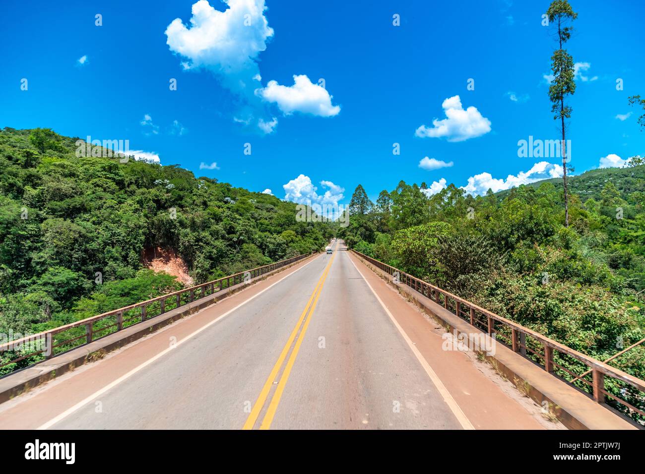 asphalt road in Brazilian nature in South America Stock Photo - Alamy