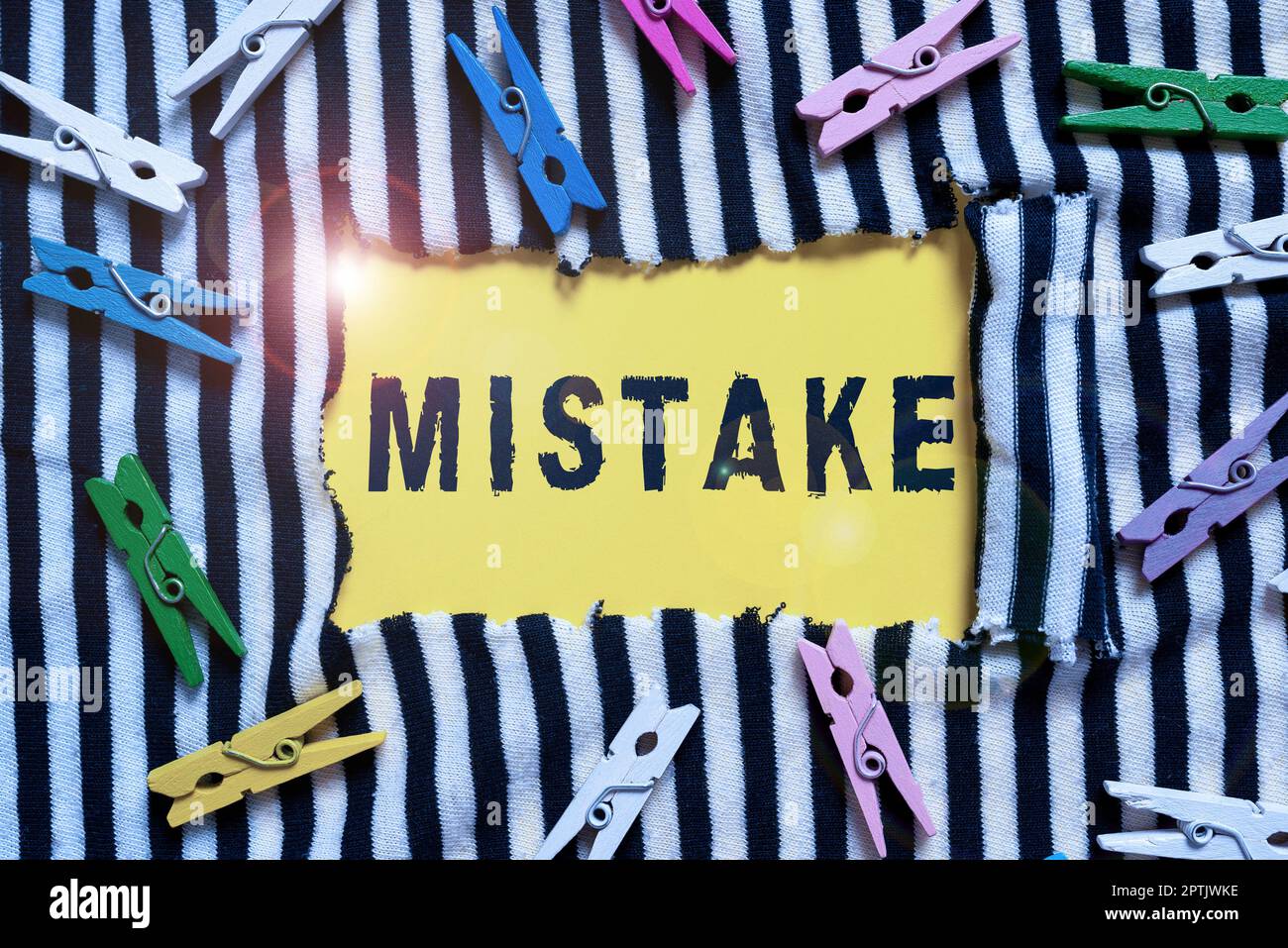 Hand writing sign Mistake, Business showcase misconception about the ...