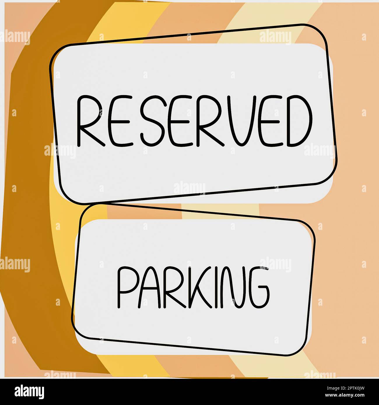 Text caption presenting Reserved Parking, Internet Concept parking ...