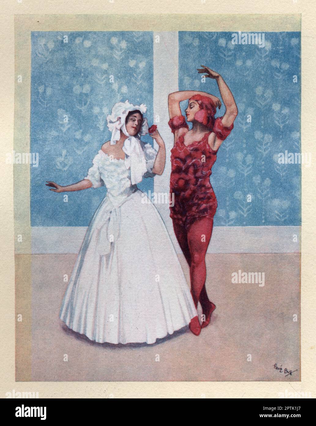 Dancers in costume for the ballet Le Spectre de la rose, (The Spirit of ...