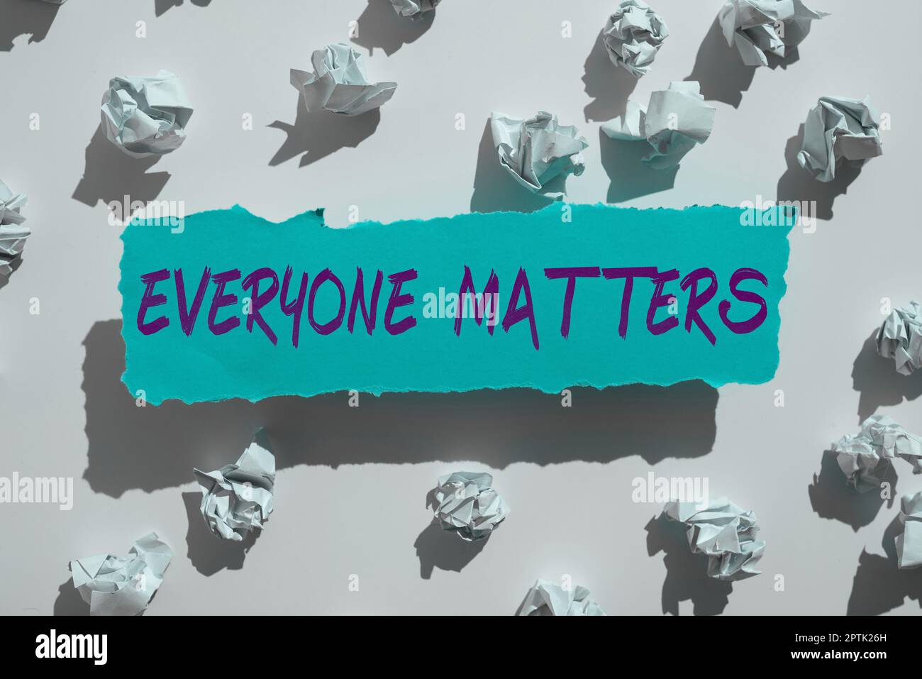 Hand writing sign Everyone Matters, Internet Concept everything that ...