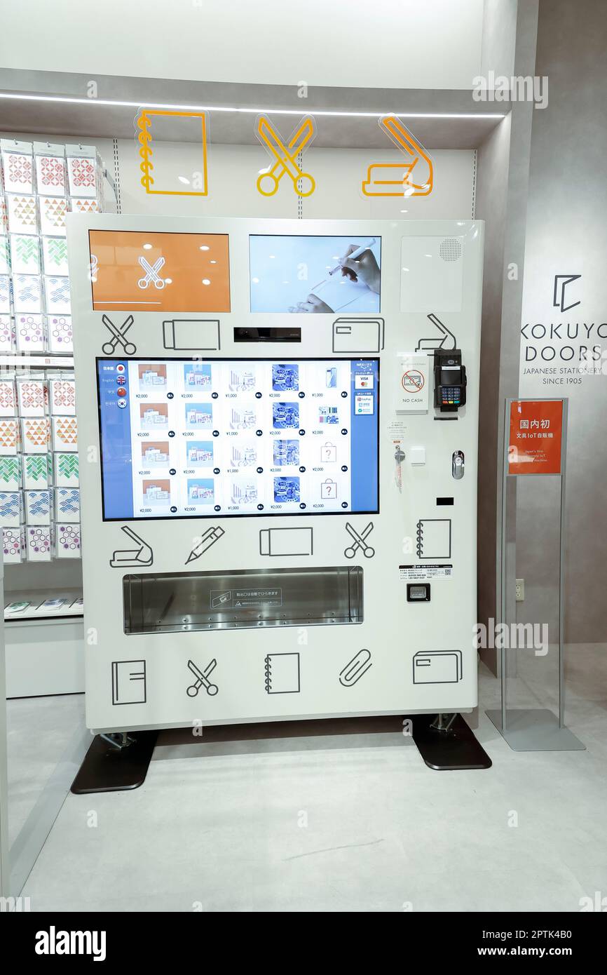 April 26, 2023, Tokyo, Japan: A view of Japan's first stationery IoT ...