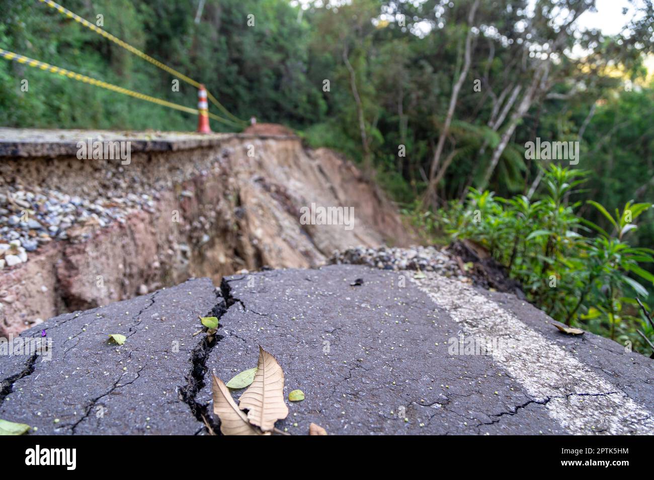 Repairing quake damaged road hi-res stock photography and images - Alamy