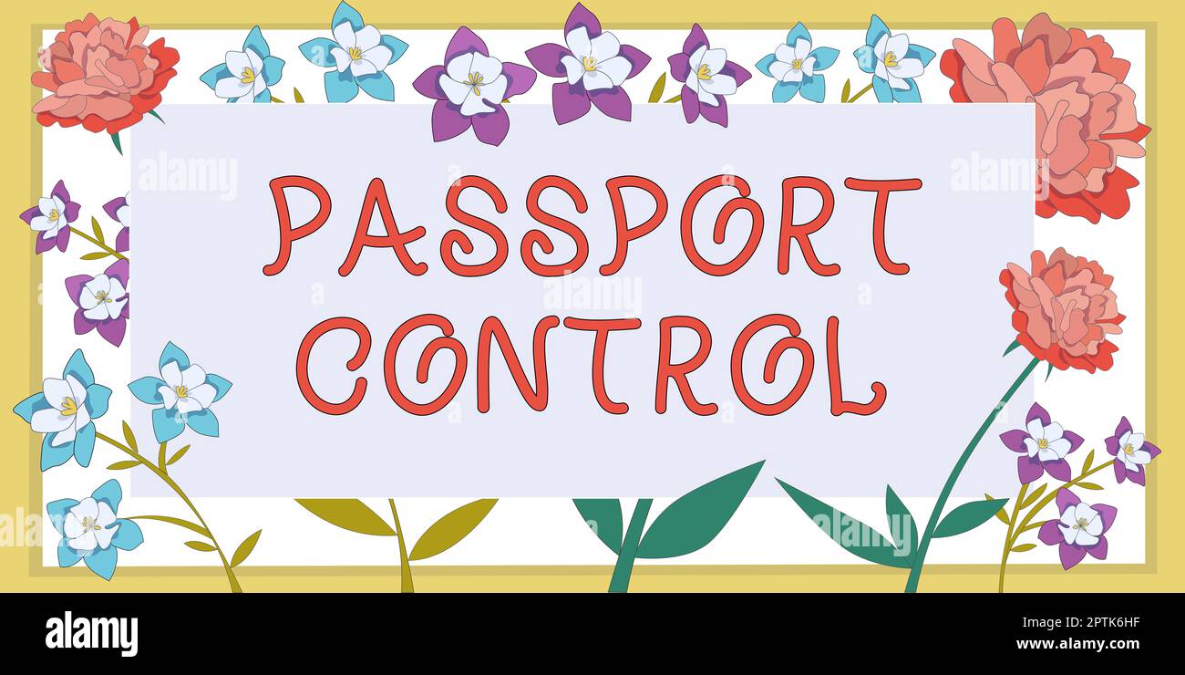 Conceptual display Passport Control, Business showcase the area in an ...