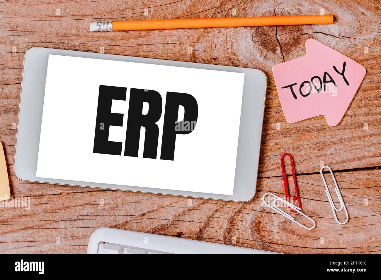 Writing displaying text Erp, Business idea enterprise resource planning centralized database for ...
