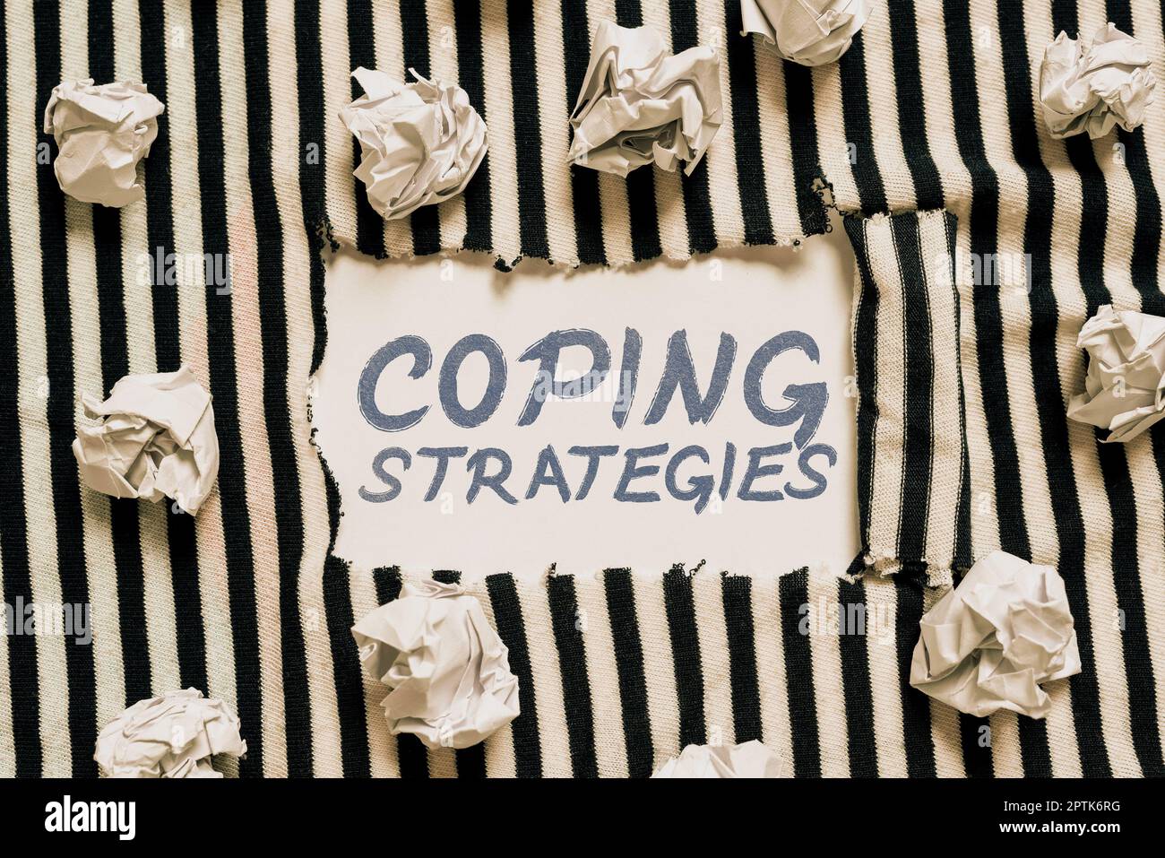 Hand writing sign Coping Strategies, Word for general plan or set of ...