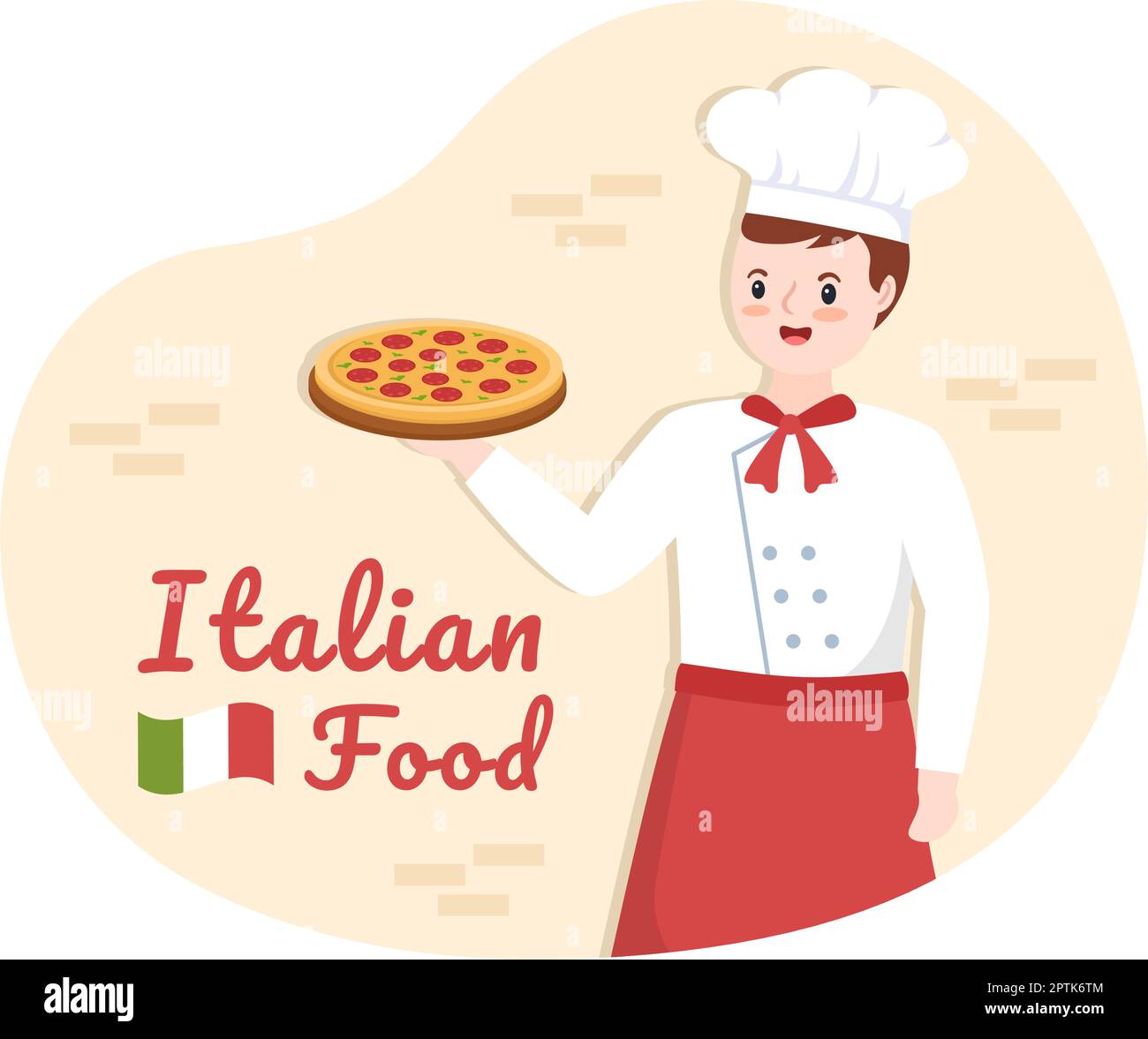 Italian Food Restaurant or Cafeteria with Chef Making Traditional ...