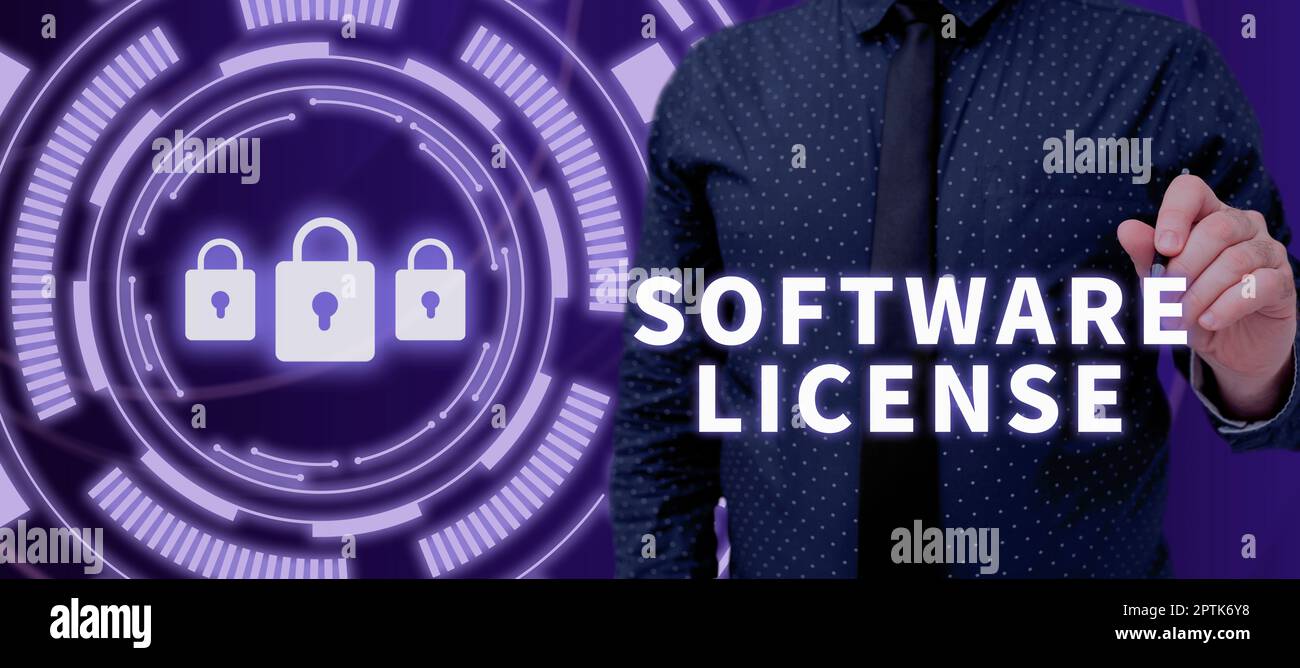 Conceptual caption Software License, Business idea legal instrument ...