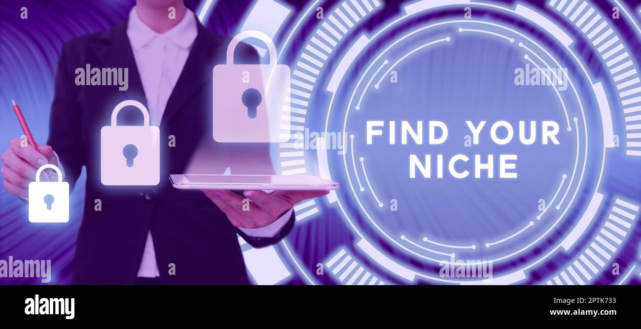 Inspiration showing sign Find Your Niche, Business overview Market ...
