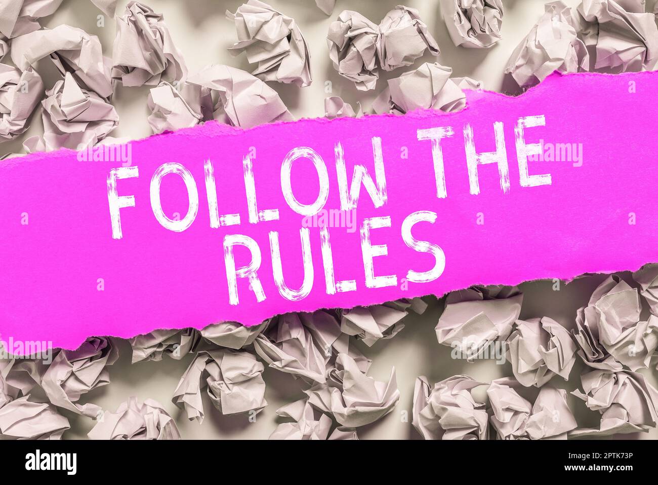 Text showing inspiration Follow The Rules, Conceptual photo learn to ...