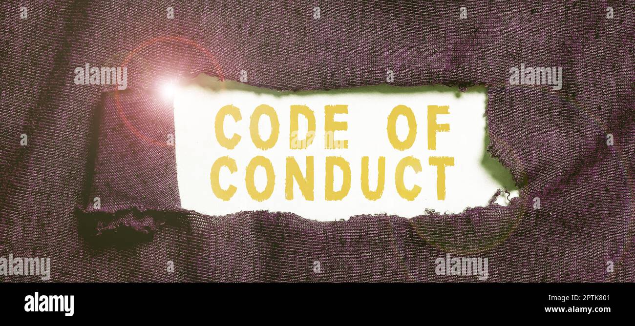 Conceptual caption Code Of Conduct, Conceptual photo Ethics rules moral ... Conceptual caption Code Of Conduct, Conceptual photo Ethics rules moral ...
