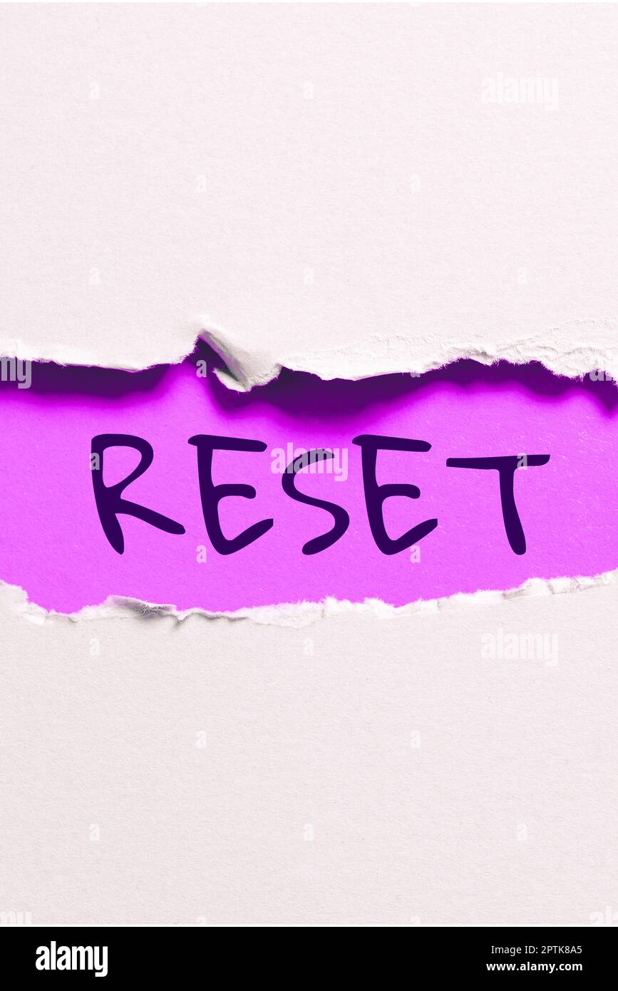 Conceptual display Reset, Conceptual photo cause device return to its ...