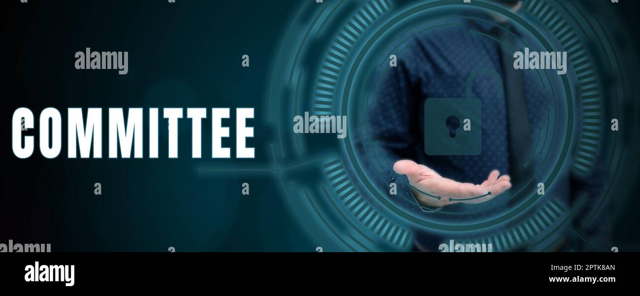 Inspiration showing sign Committee, Conceptual photo Group of people ...