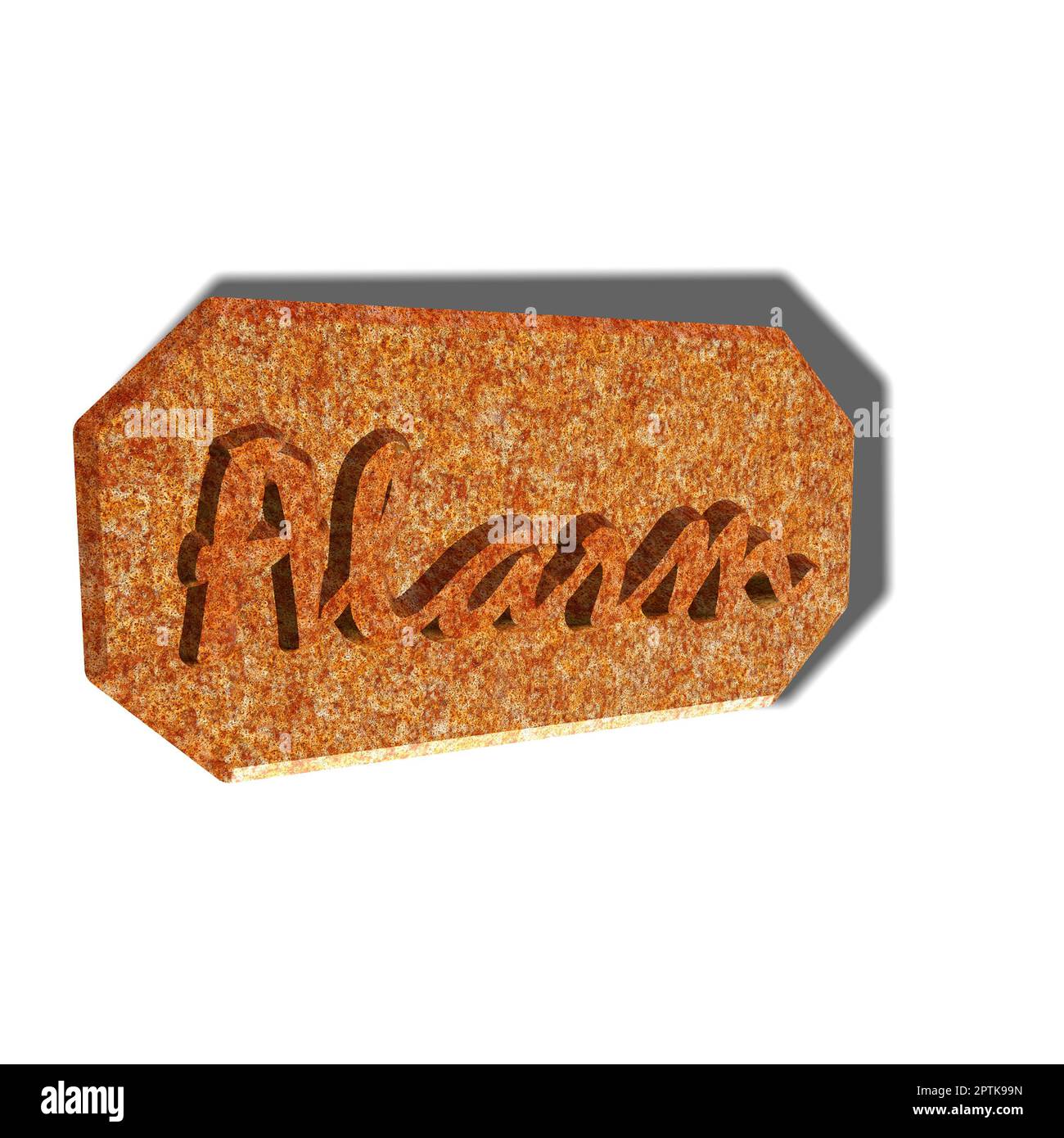"Alarm" = "Alert" - word, lettering or text as a 3D illustration, 3D ...