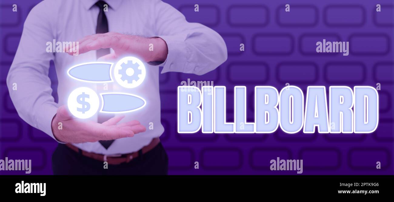 Conceptual display Billboard, Word for a wide outdoor board for ...