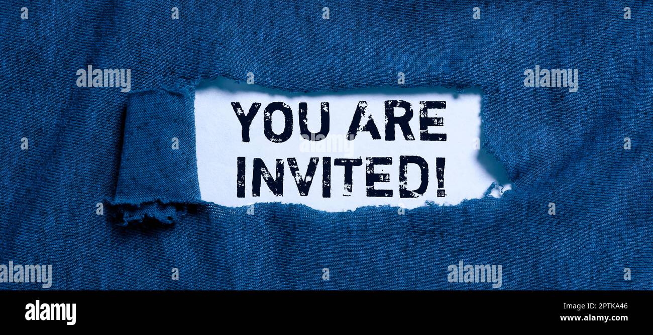 Conceptual display You Are Invited, Business idea Receiving and ... Conceptual display You Are Invited, Business idea Receiving and ...