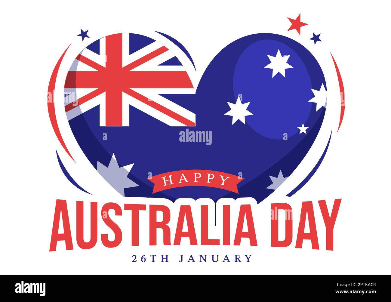 Happy Australia Day Observed Every Year on January 26th with Flags and Map to Diversity of ...