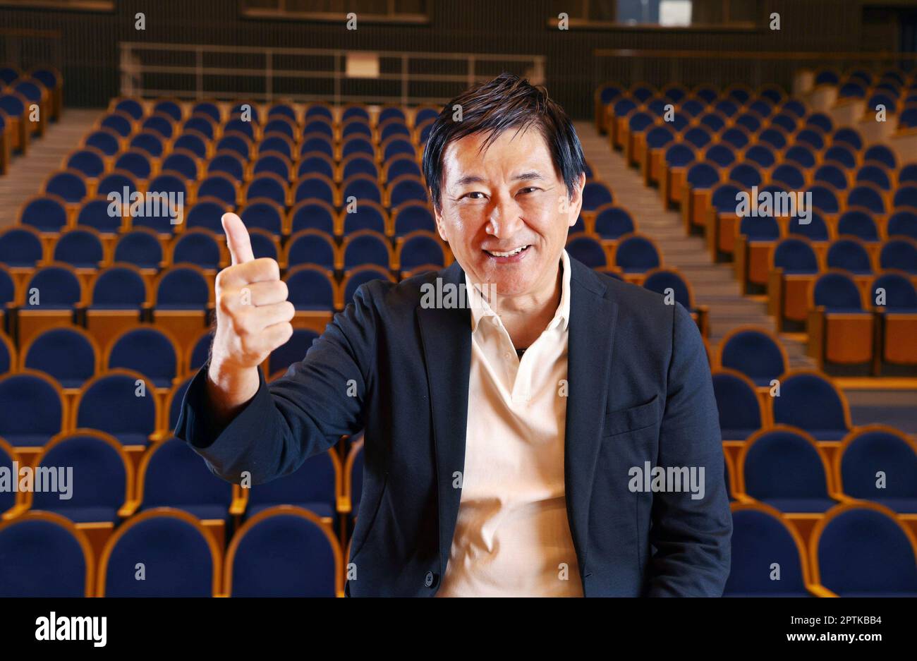 A Japanese conductor Yukio Fujioka is pictured in Kadoma City, Osaka ...