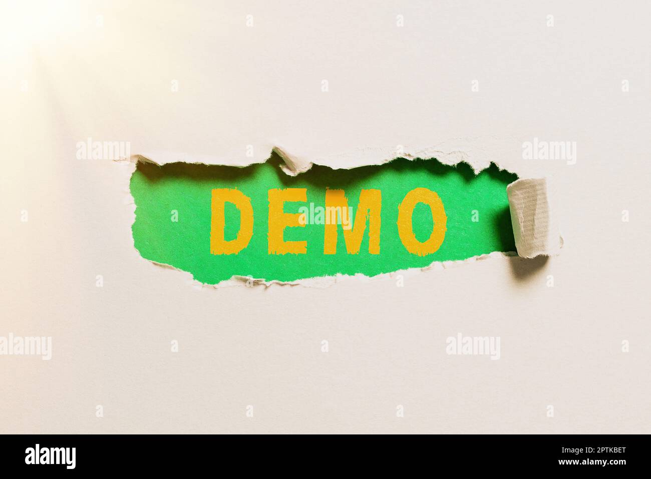 Hand writing sign Demo, Business concept exemplification display ...