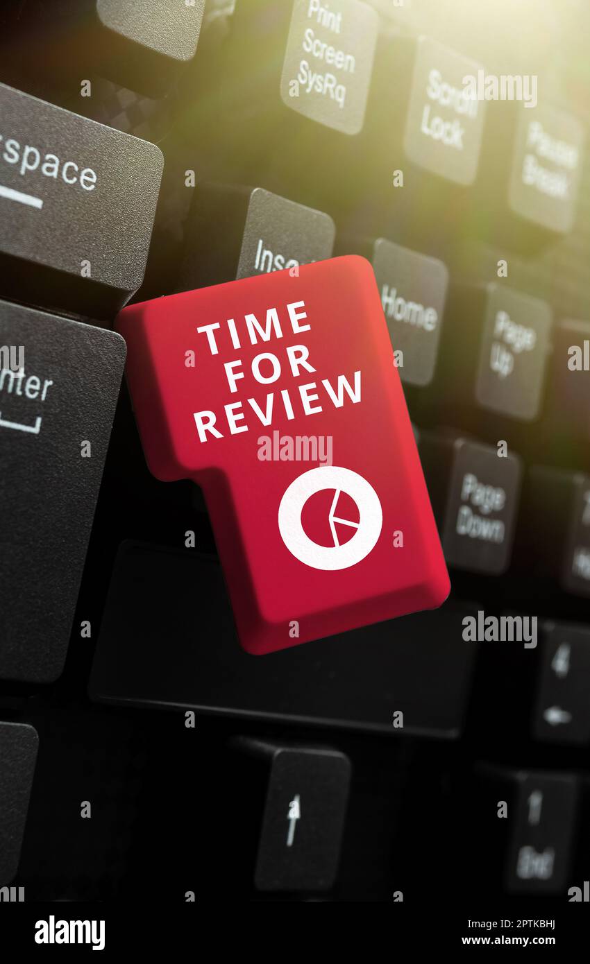 Text caption presenting Time For Review, Business concept Evaluation ...