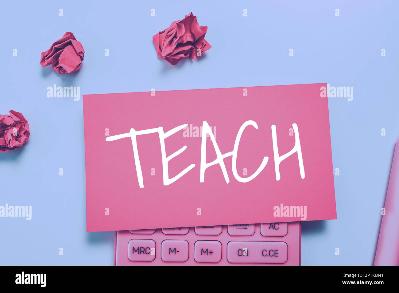 Text caption presenting Teach, Concept meaning impart knowledge or ...