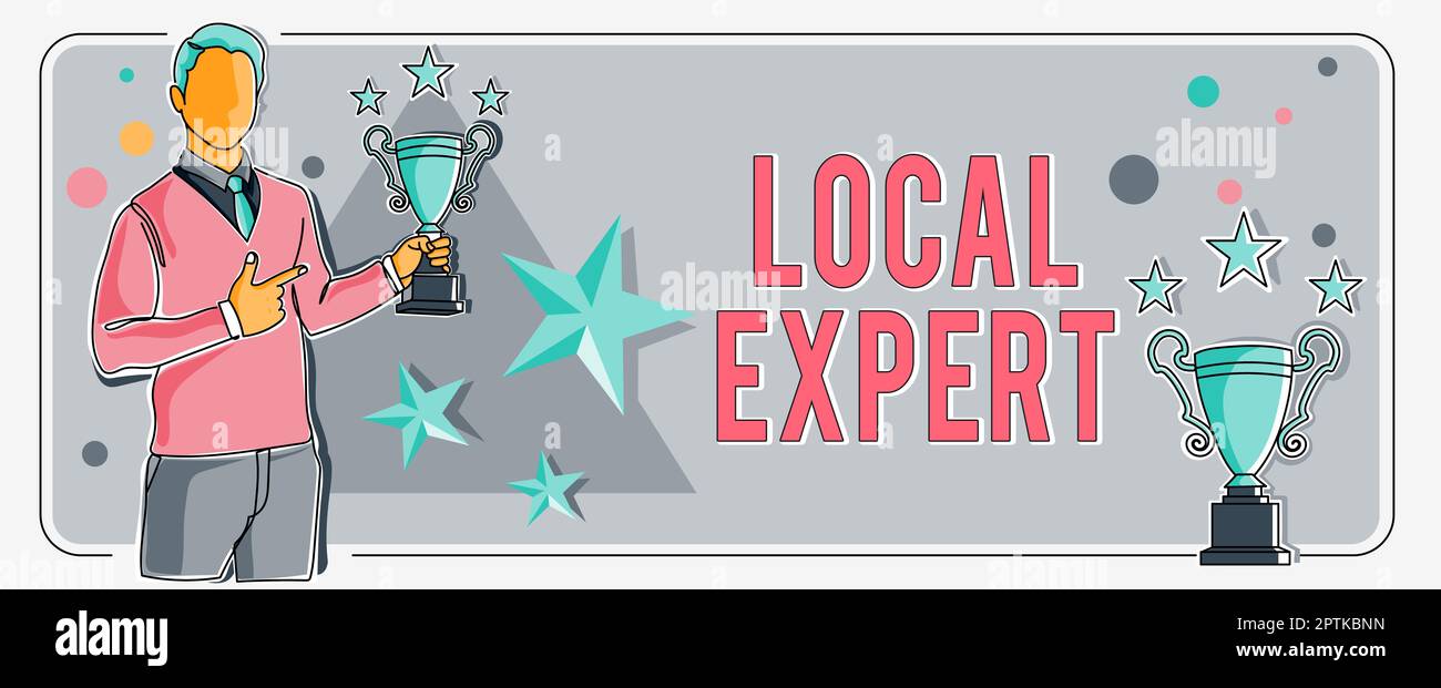 Conceptual display Local Expert, Business overview offers expertise and ...